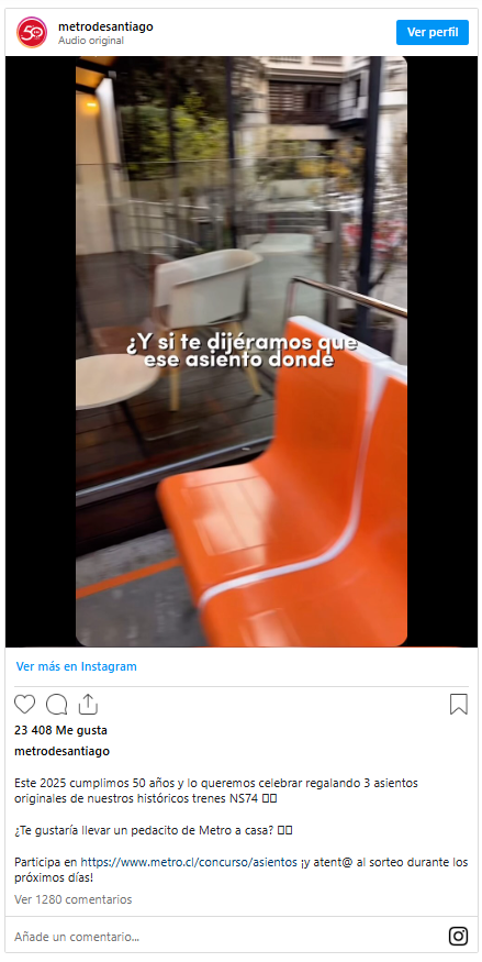 Metro celebra sus 50 años regalando emblemáticos asientos de trenes ...